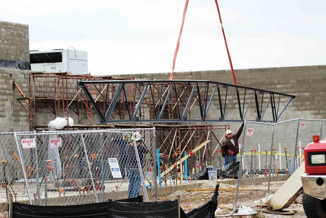 Heavy steel beams brought in for WHS middle school | News, Sports, Jobs ...